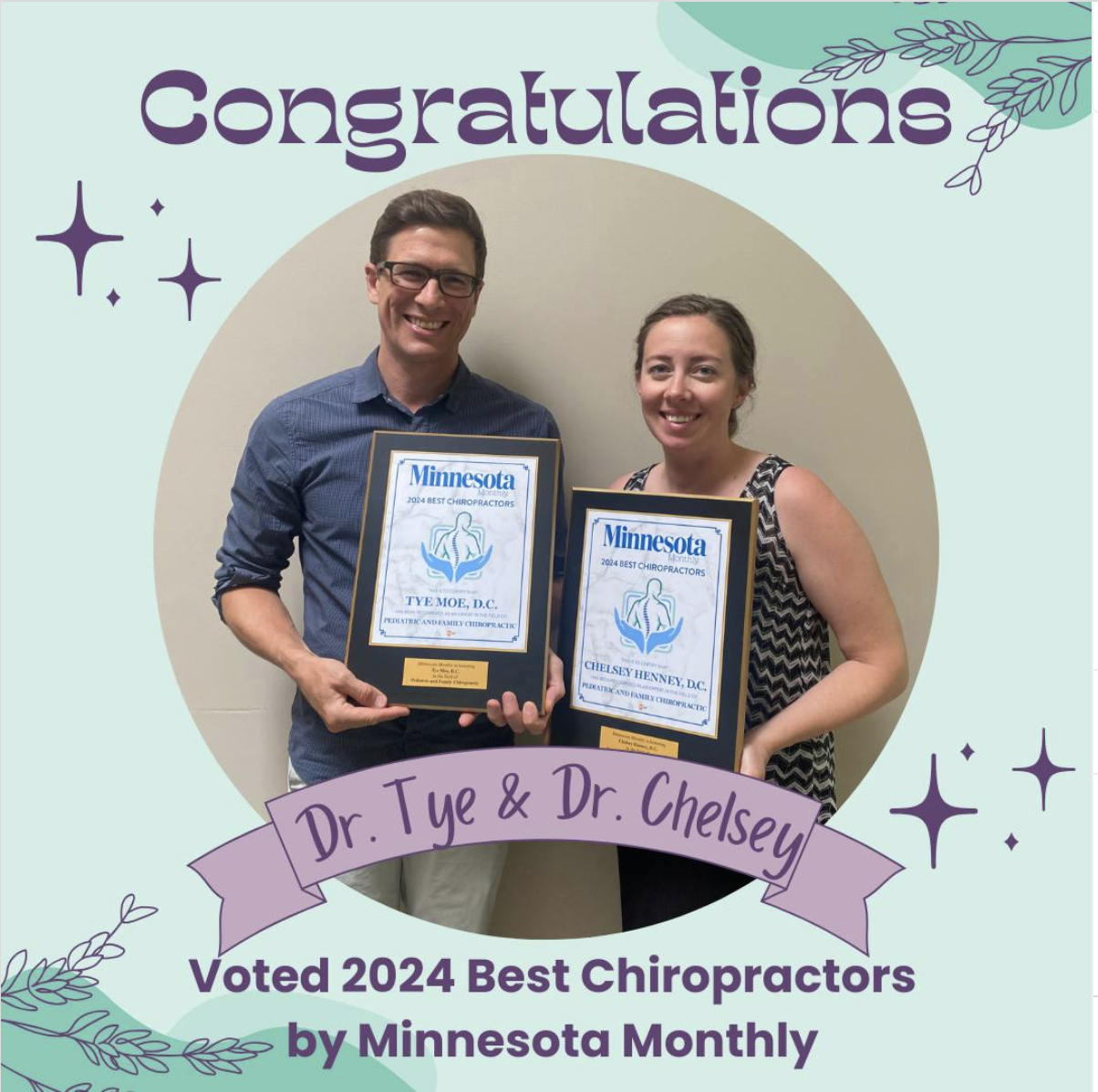 We’re Honored! Dr. Tye & Dr. Chelsey Named 2024 Best Chiropractors by ...
